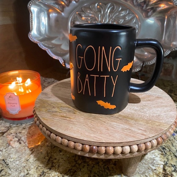Rae Dunn | Dining | Rae Dunn Black Going Batty Bat Mug 95 Oz Halloween ...